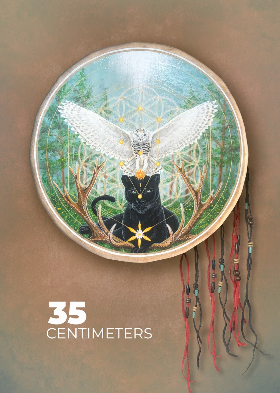 Custom Made ~ Painted Shamanic Hand Drum – KINTU